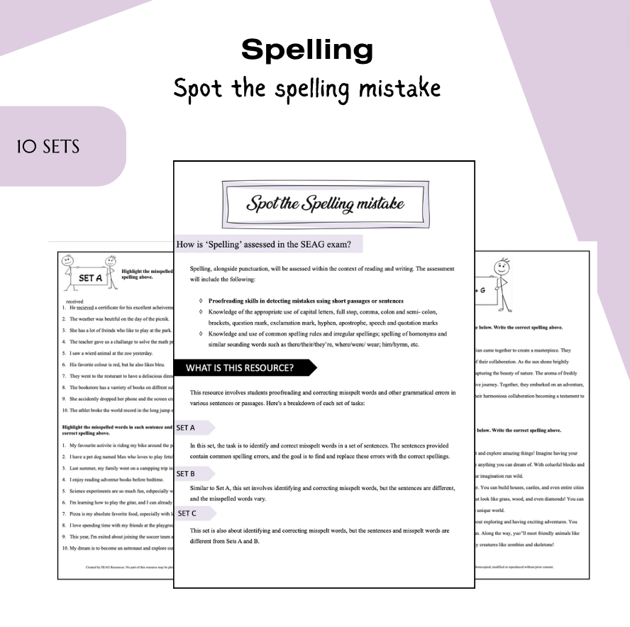 Spot The Spelling Mistake (1) | NI Primary School Resources