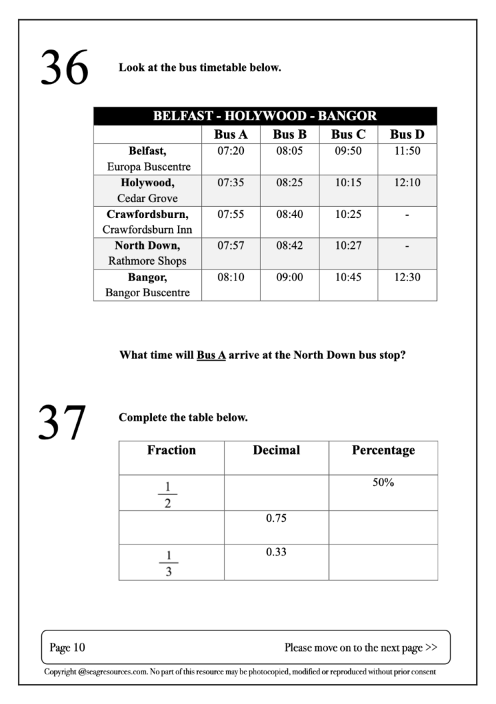 Level One Practice Papers (Set 1) | NI Primary School Resources