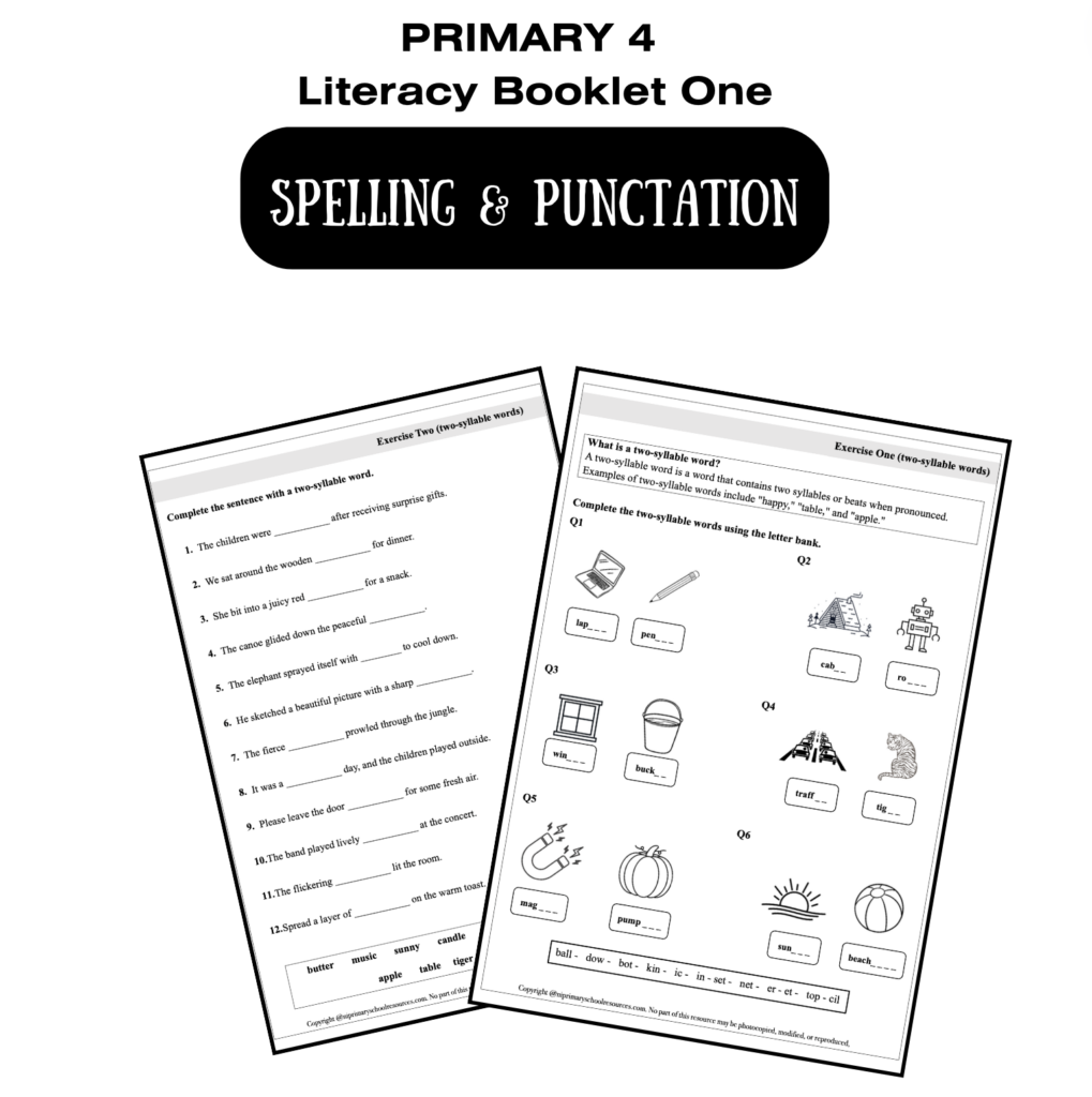 Primary 4 (Literacy Booklet 2) | NI Primary School Resources