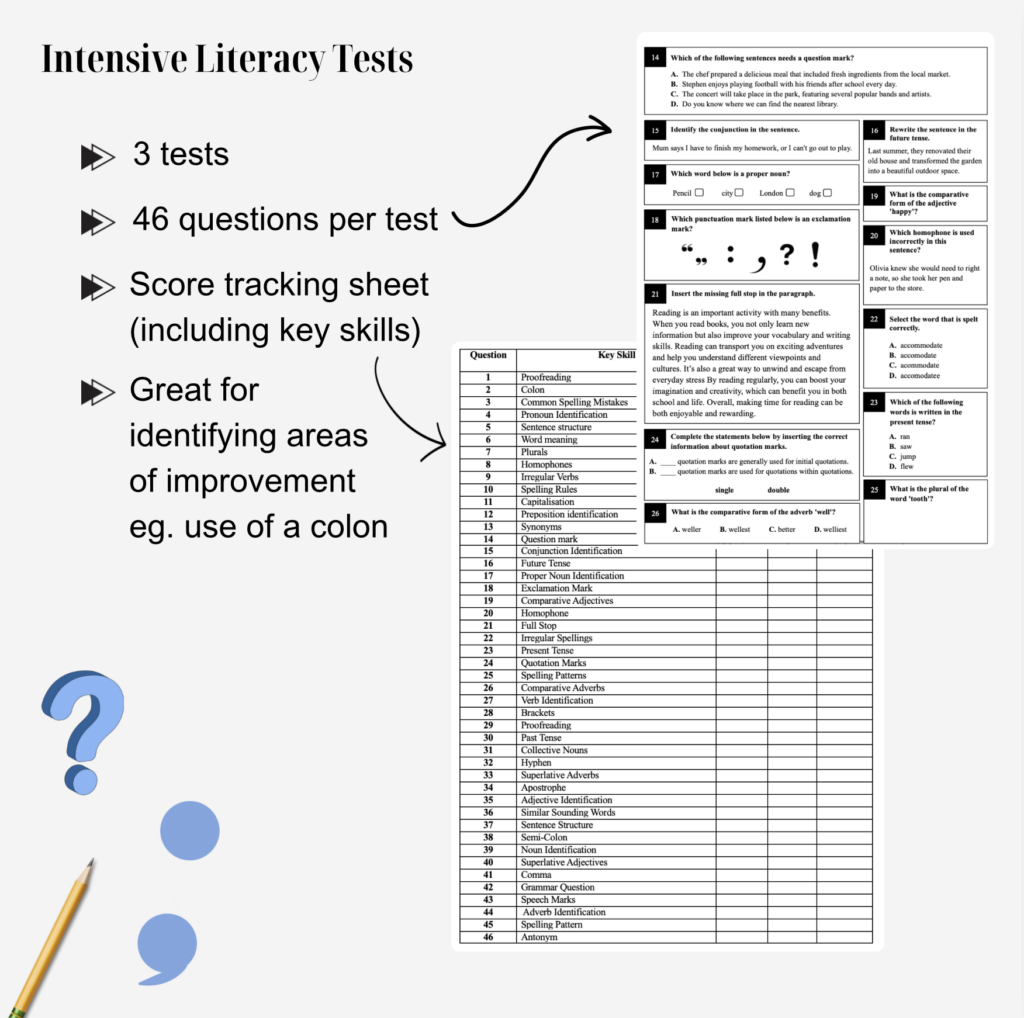 Literacy Intensive Challenge Tests | NI Primary School Resources