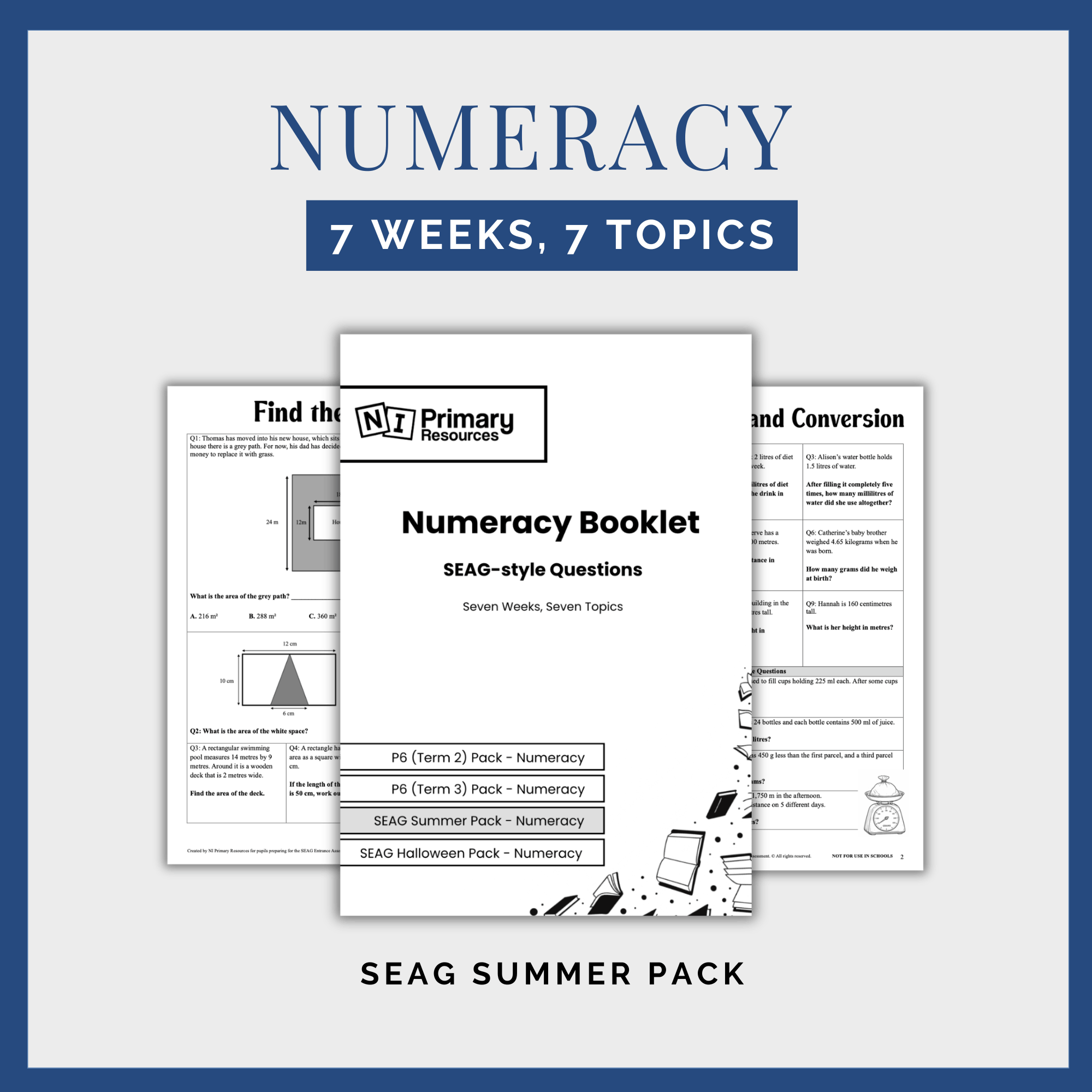 SEAG Numeracy Booklet (2) Summer Pack - NI Primary Resources